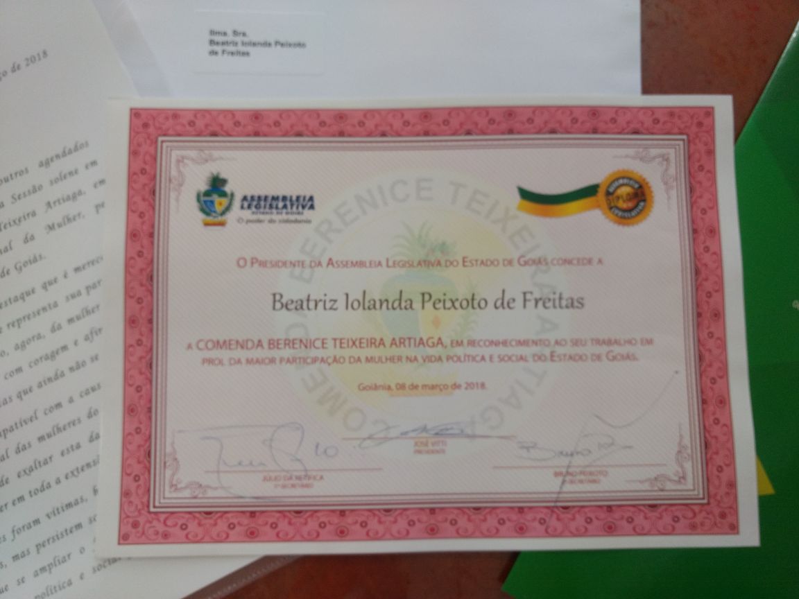 Comenda Berenice Artiaga é entregue à Economista Beatriz Iolanda ...